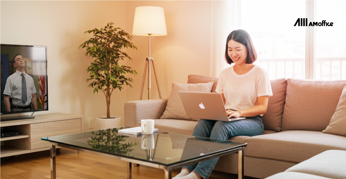 Work From Home: From The Living Room – AM Office